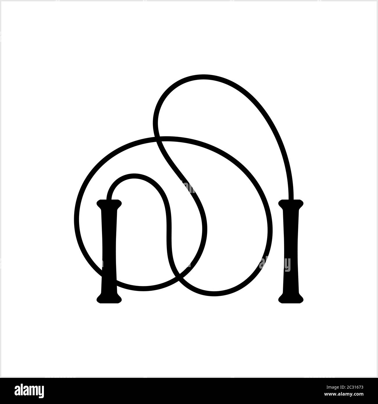Jump Rope Icon, Jumping Sport Rope Vector Art Illustration Stock Vector ...