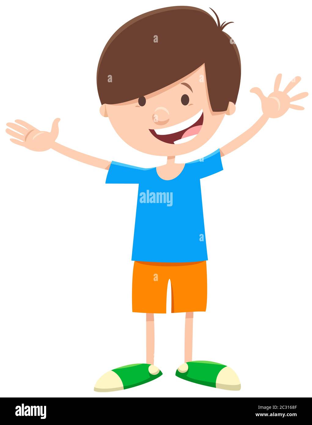 happy comic boy cartoon character Stock Photo - Alamy