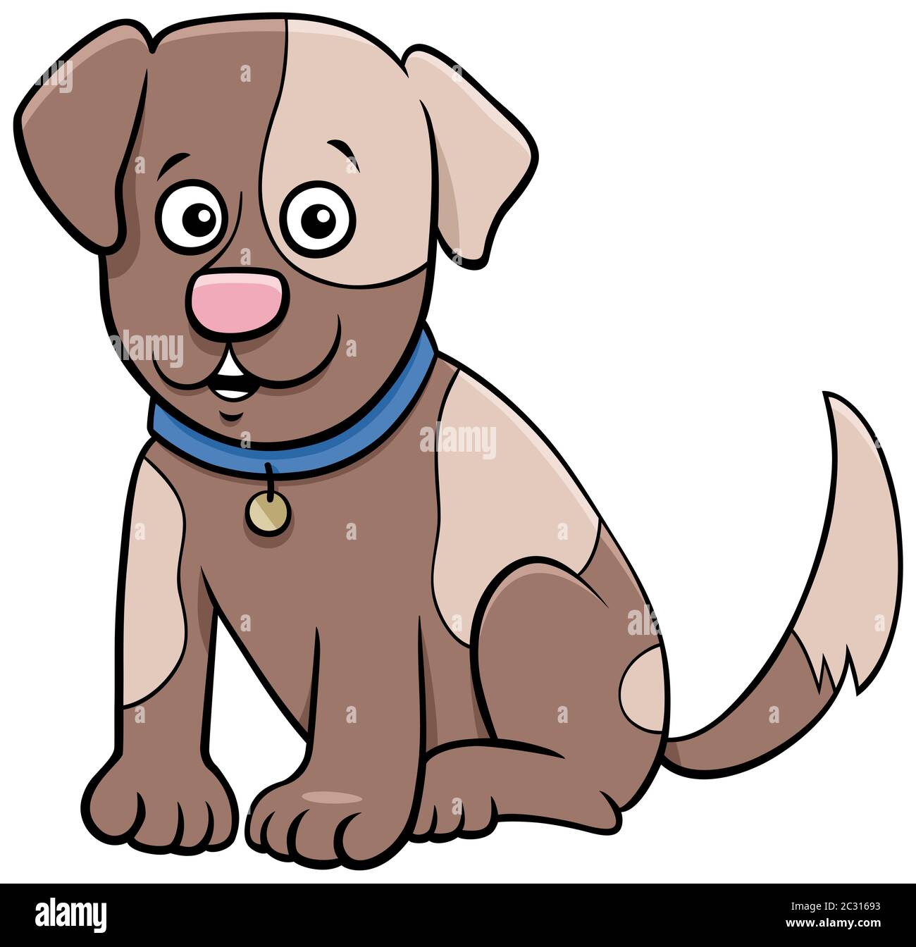 spotted puppy cartoon animal character Stock Photo - Alamy