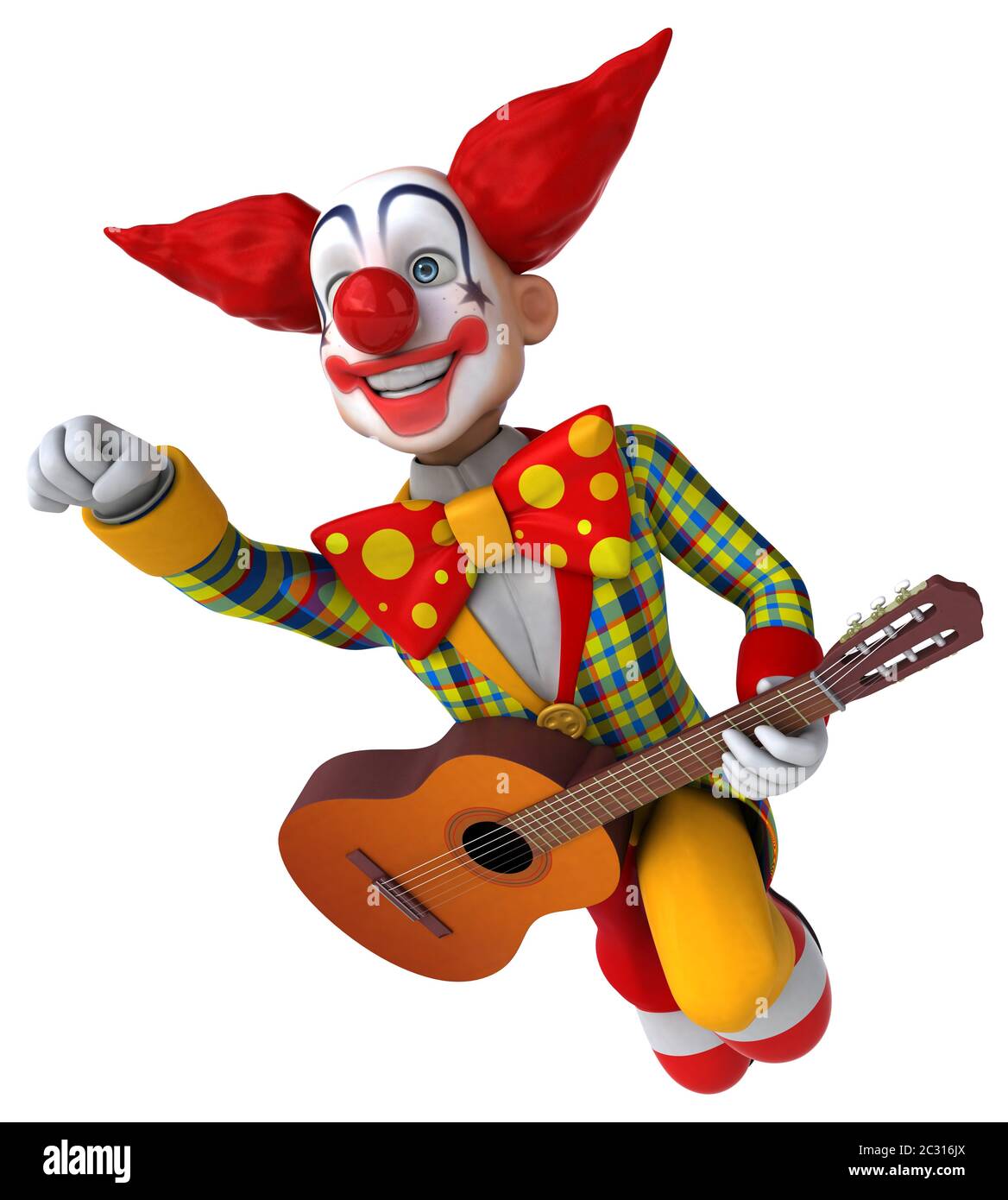 Fun clown - 3D Illustration Stock Photo - Alamy