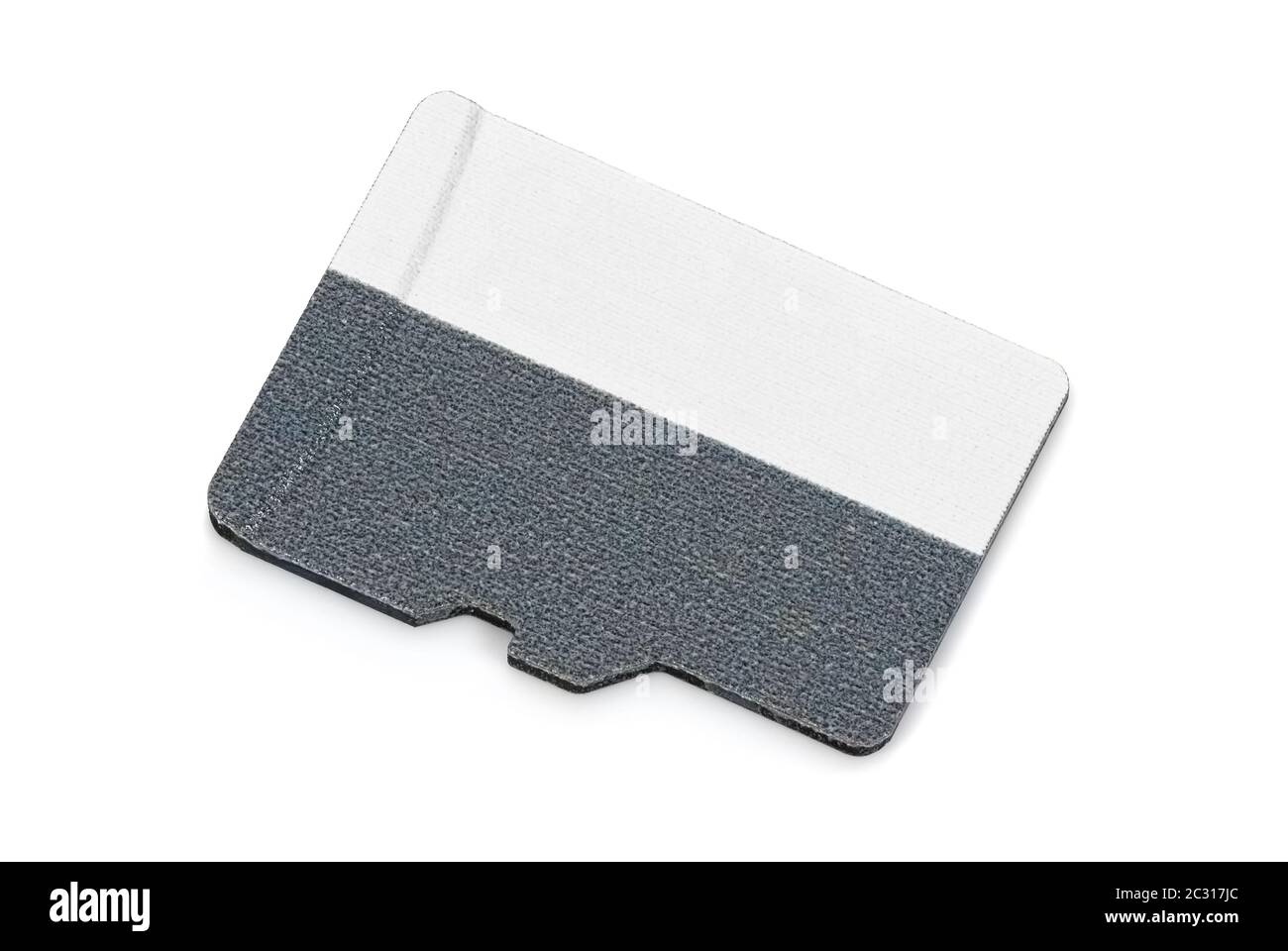 Blank micro SD memory card isolated on white background with clipping ...