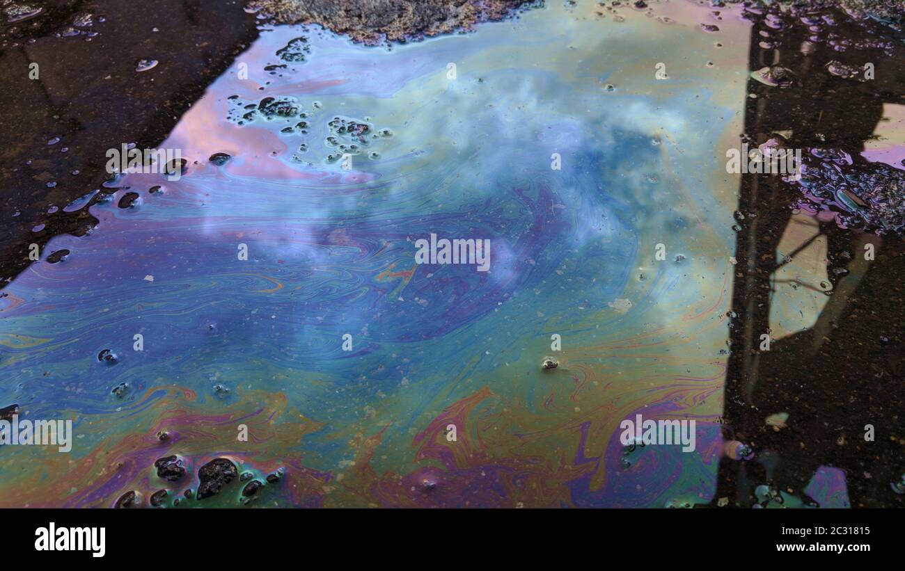 multicolored background, gasoline stains, rainbow streaks, abstract ...