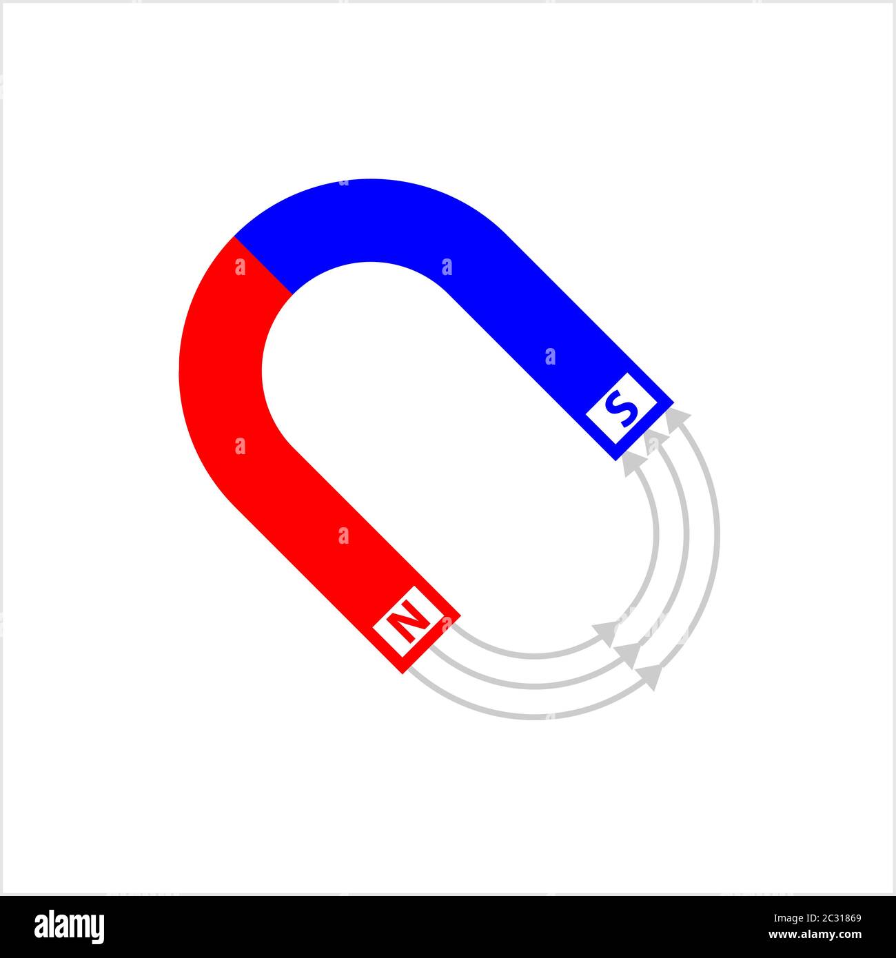 Magnet Icon, North Pole, South Pole Vector Art Illustration Stock ...