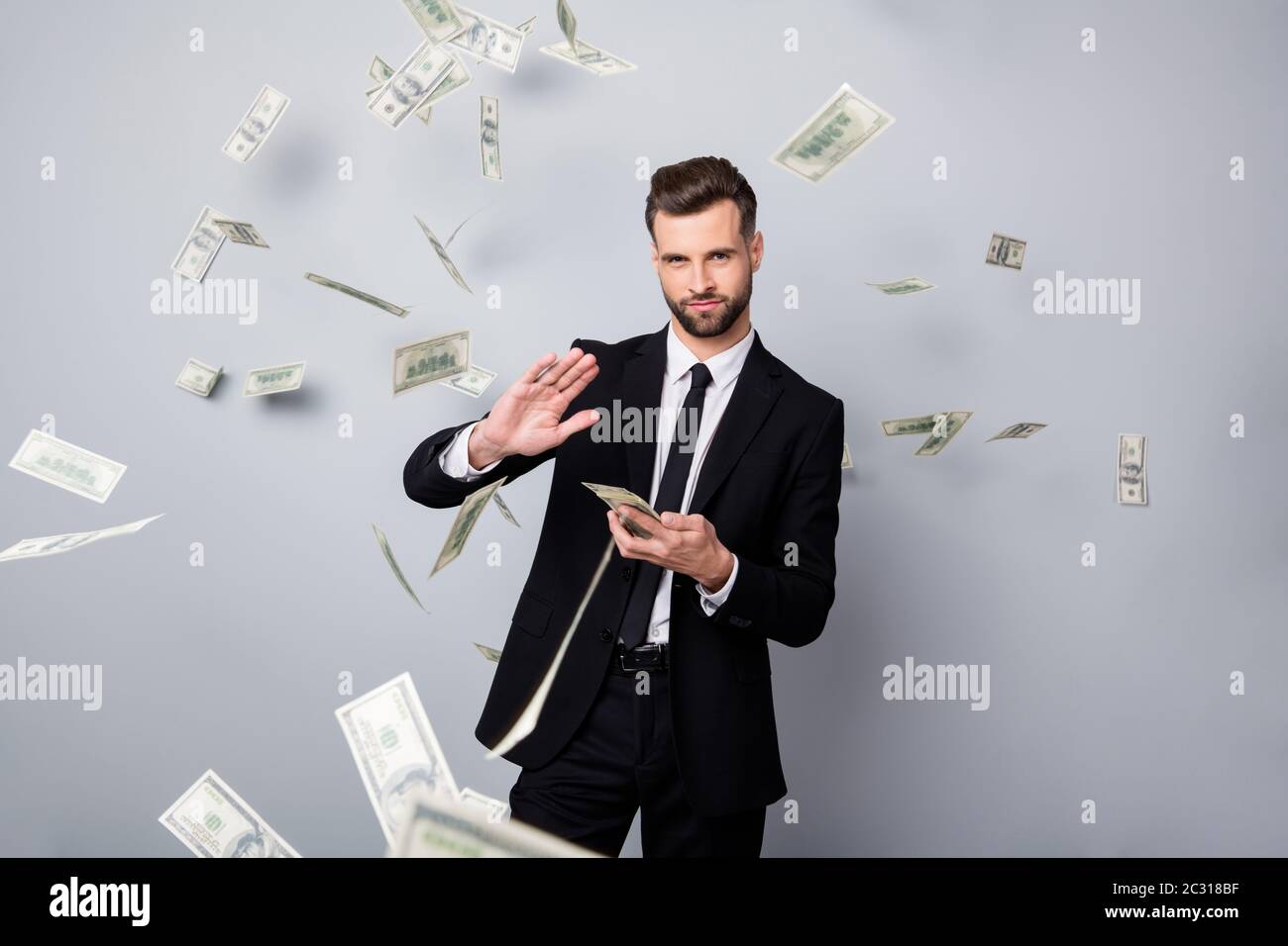 Portrait of cool stunning rich wealthy manager entrepreneur company ...