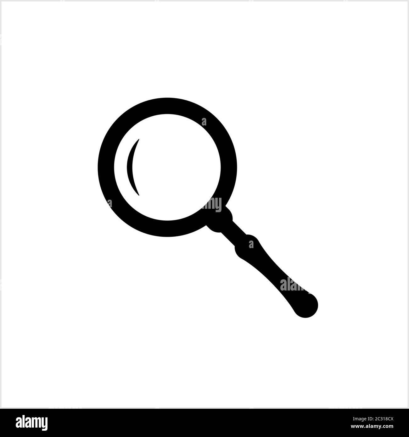 Magnifier Icon, Magnify Glass, Lens Icon Vector Art Illustration Stock ...