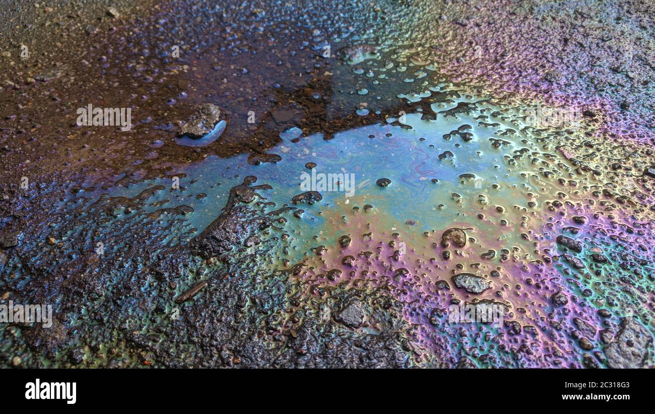 multicolored background, gasoline stains, rainbow streaks, abstract ...