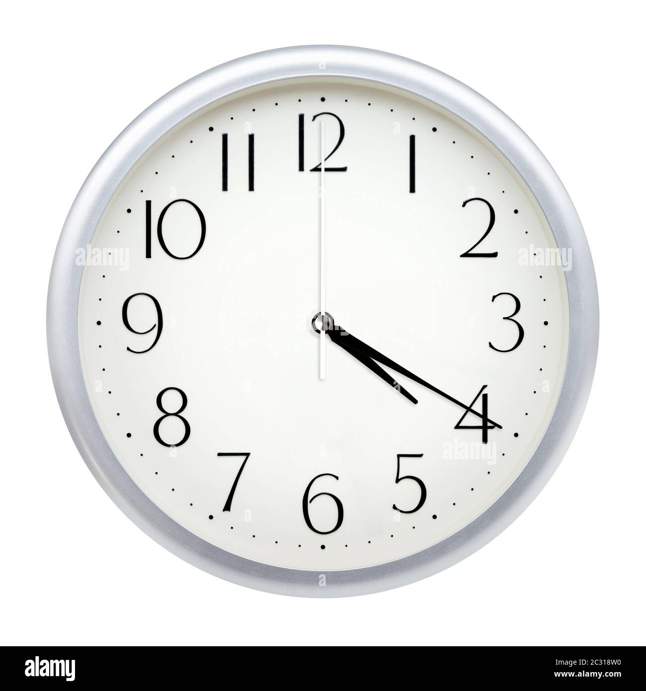 Clock twenty past Cut Out Stock Images & Pictures - Alamy