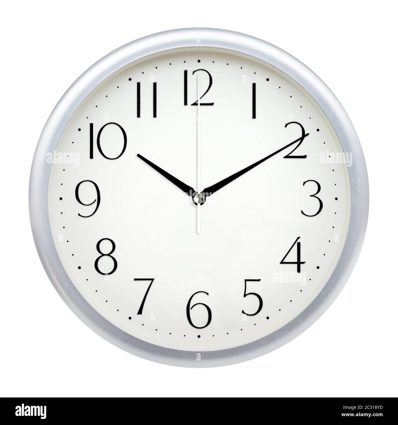 Stylish analog clock on Cut Out Stock Images & Pictures - Alamy