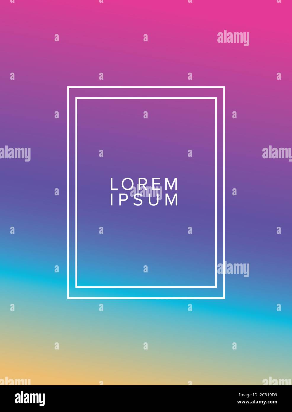 Colorful gradient background with frame and place for text, Abstract ...