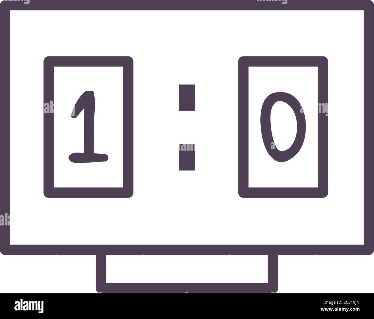 points board line style icon design, Soccer football sport hobby ...