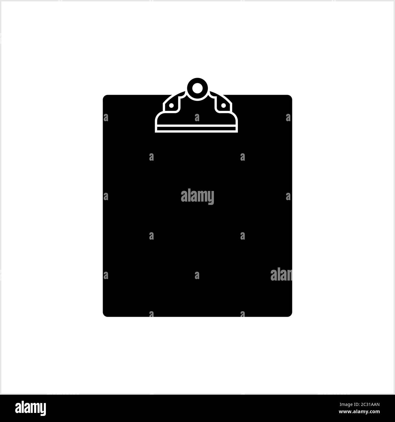 Clipboard Icon, Line Art Design, Vector Art Illustration Stock Vector ...