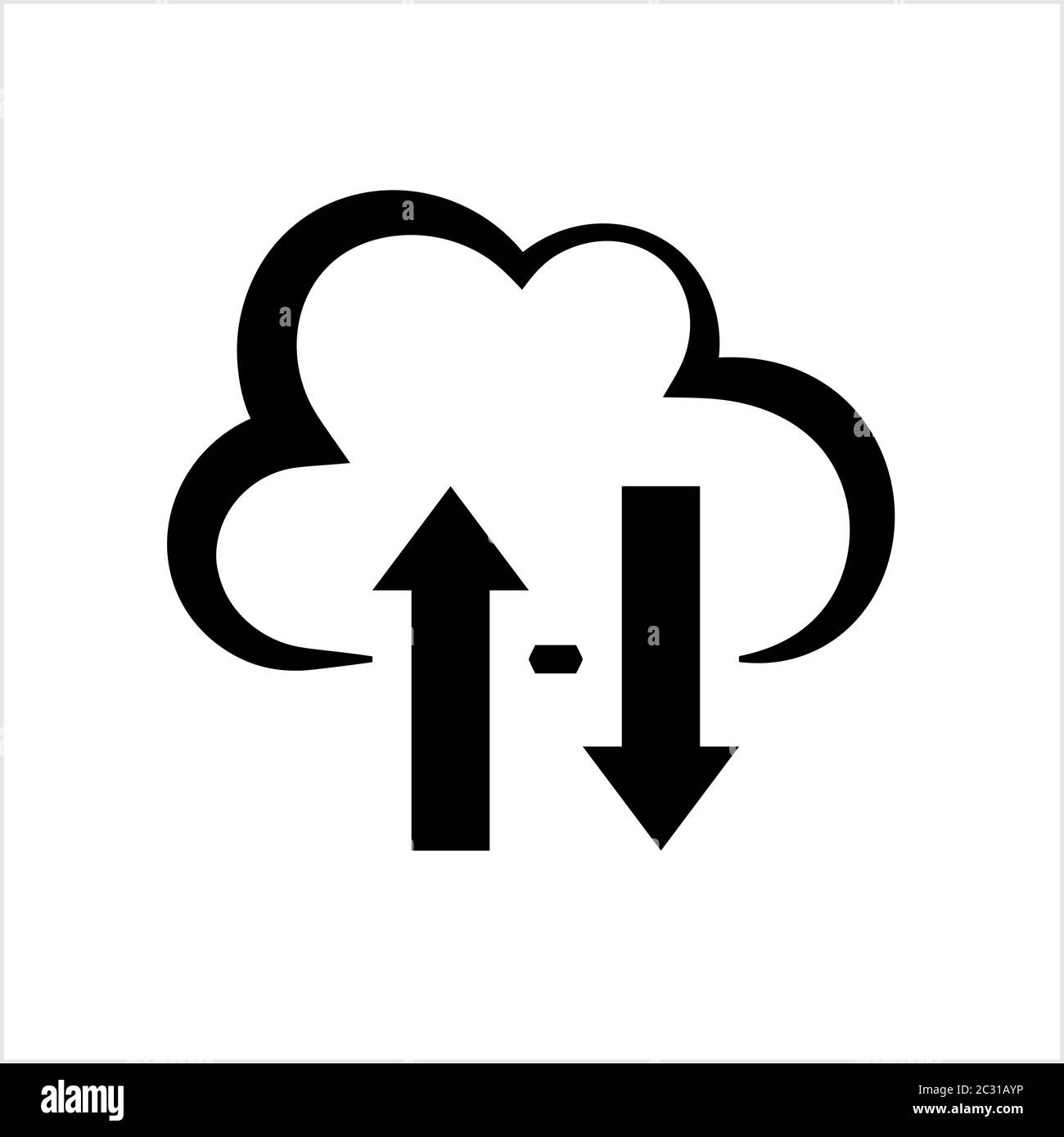 Cloud Upload Icon, Upload To Cloud Icon Vector Art Illustration Stock ...