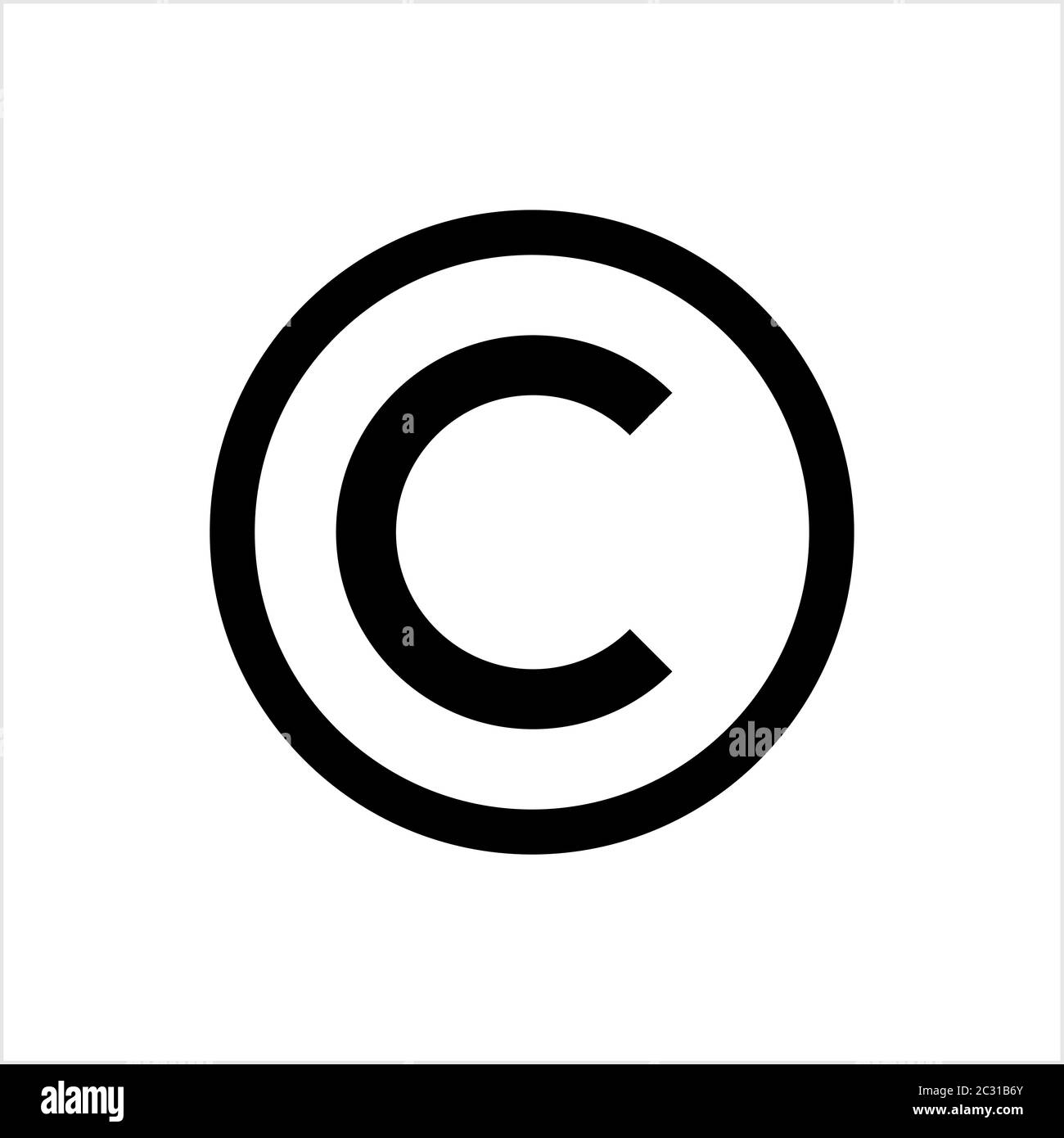 Copyright Icon, Copyright Letter C Symbol Vector Art Illustration Stock ...