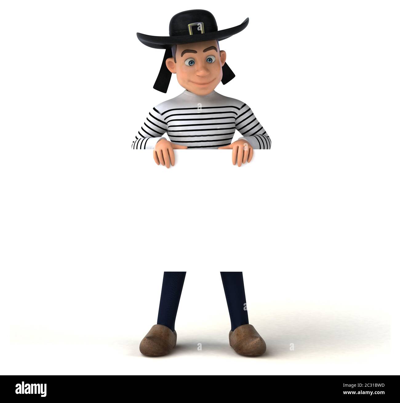 Fun 3d cartoon breton character Stock Photo - Alamy