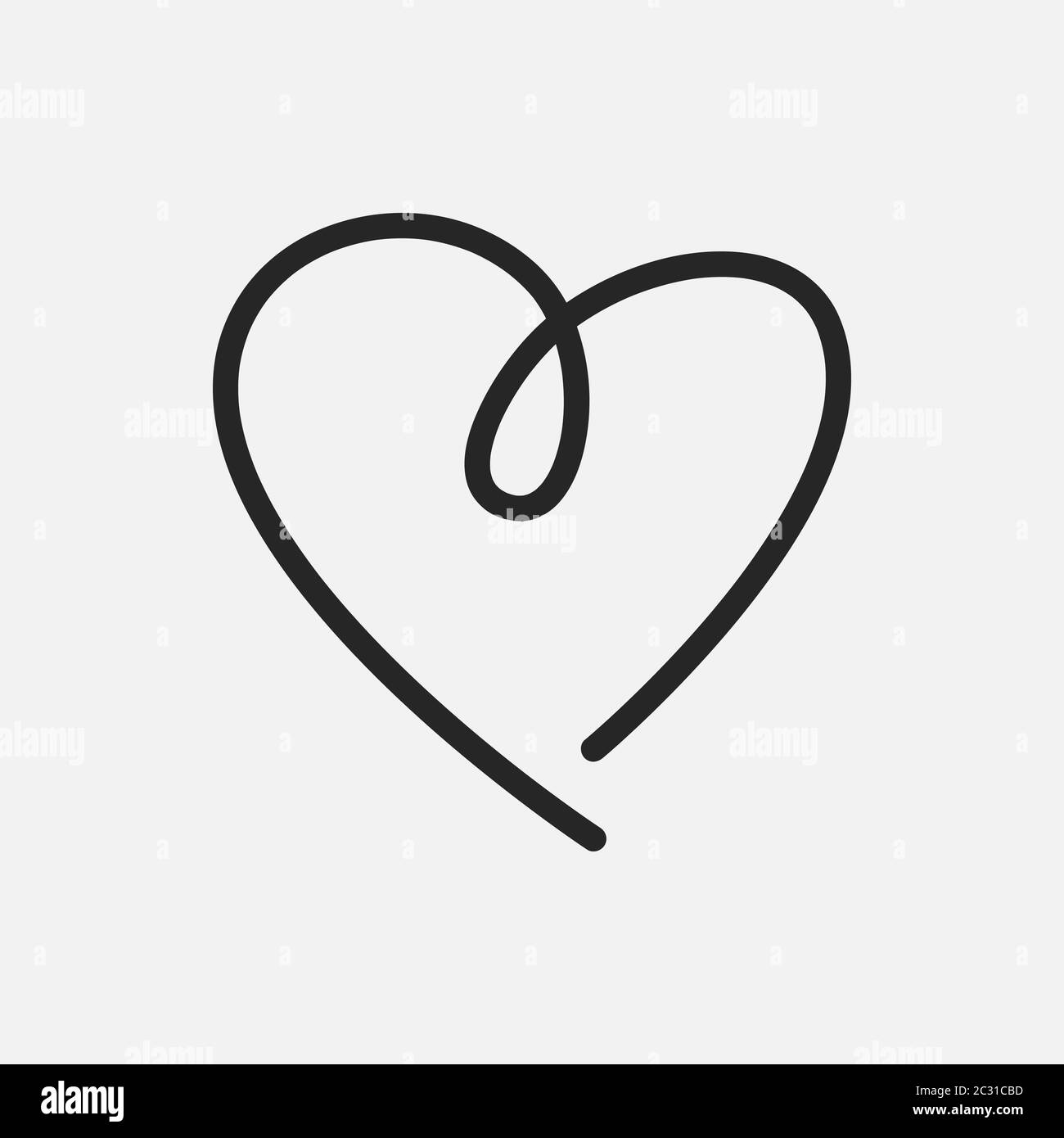 Line art icon of heart Stock Vector Image & Art - Alamy