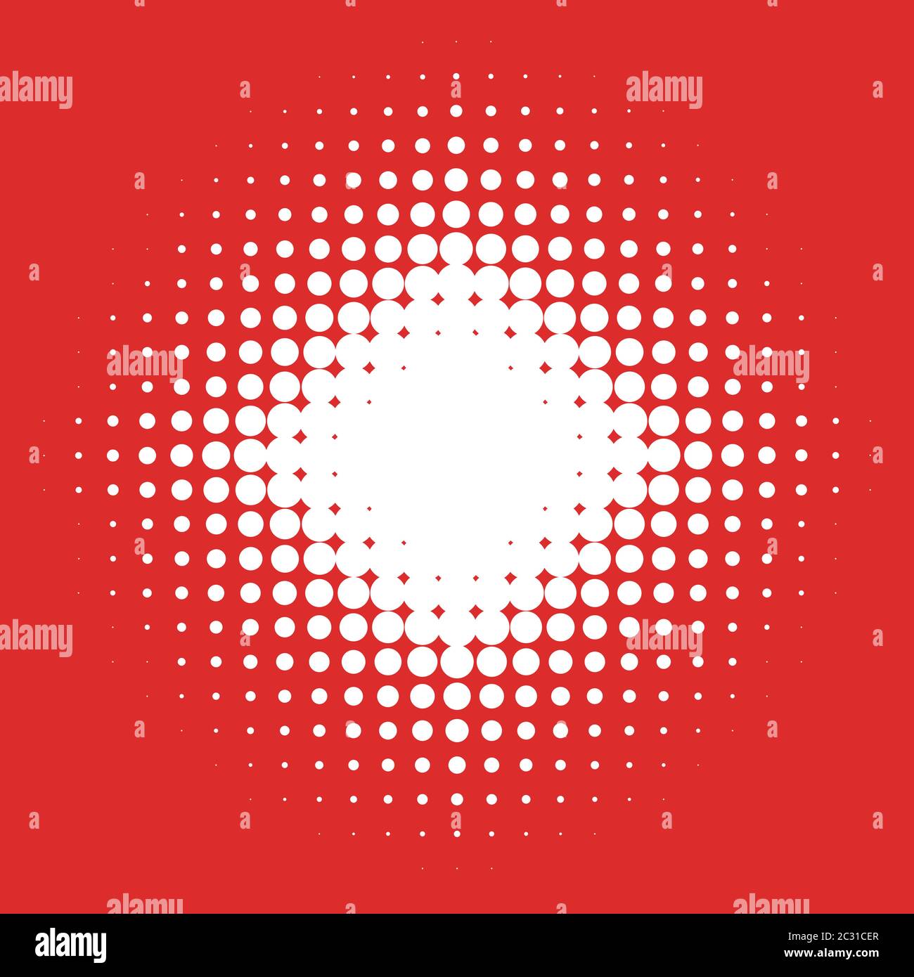 Red background texture with white gradient dots Stock Photo - Alamy