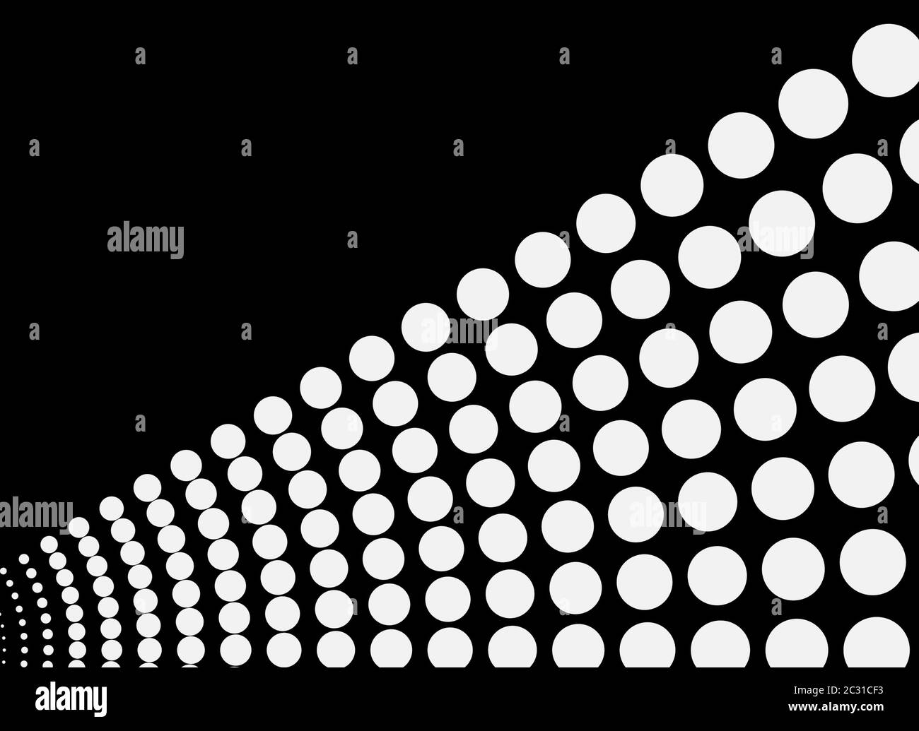 Abstract background texture: Small and big white dots on black ...