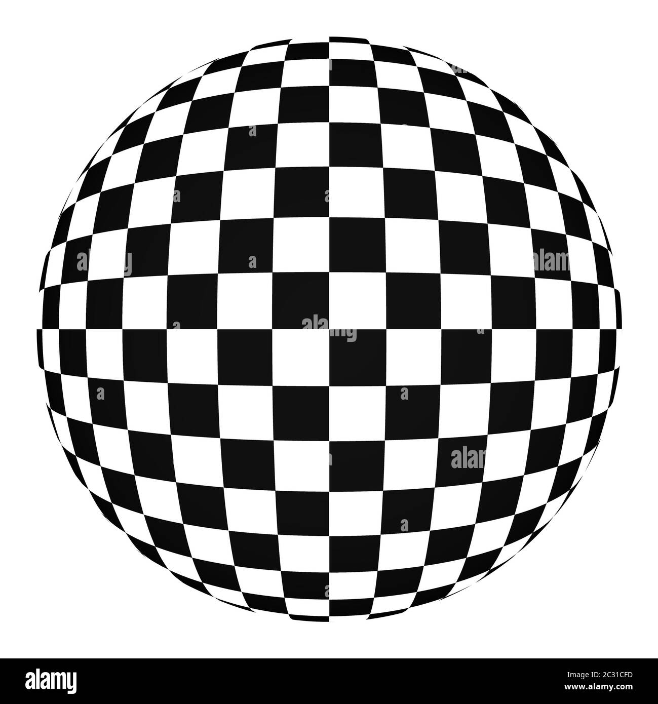 3D ball checkered black and white Stock Photo - Alamy