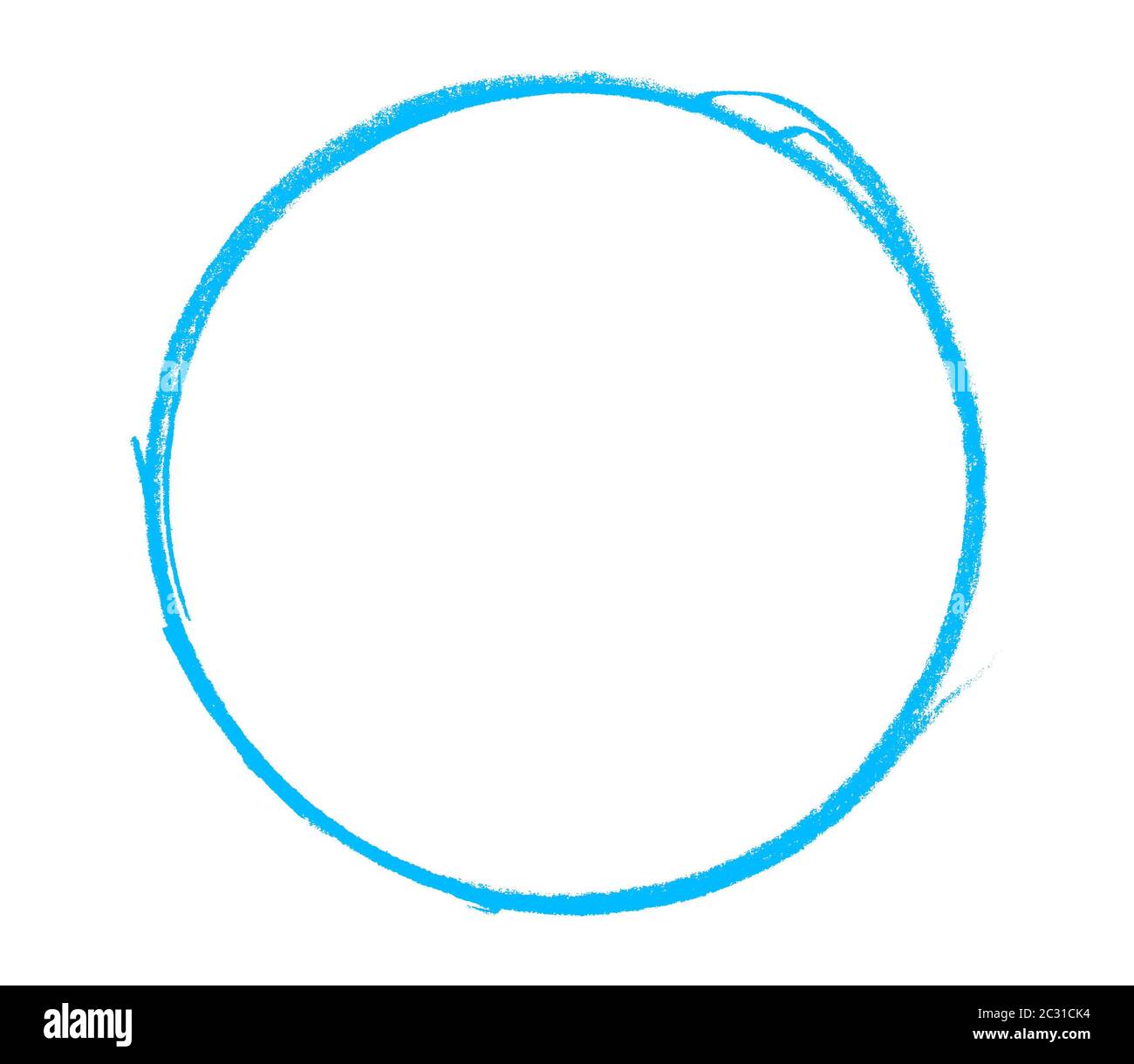 Hand painted blue circle made with pencil Stock Photo - Alamy