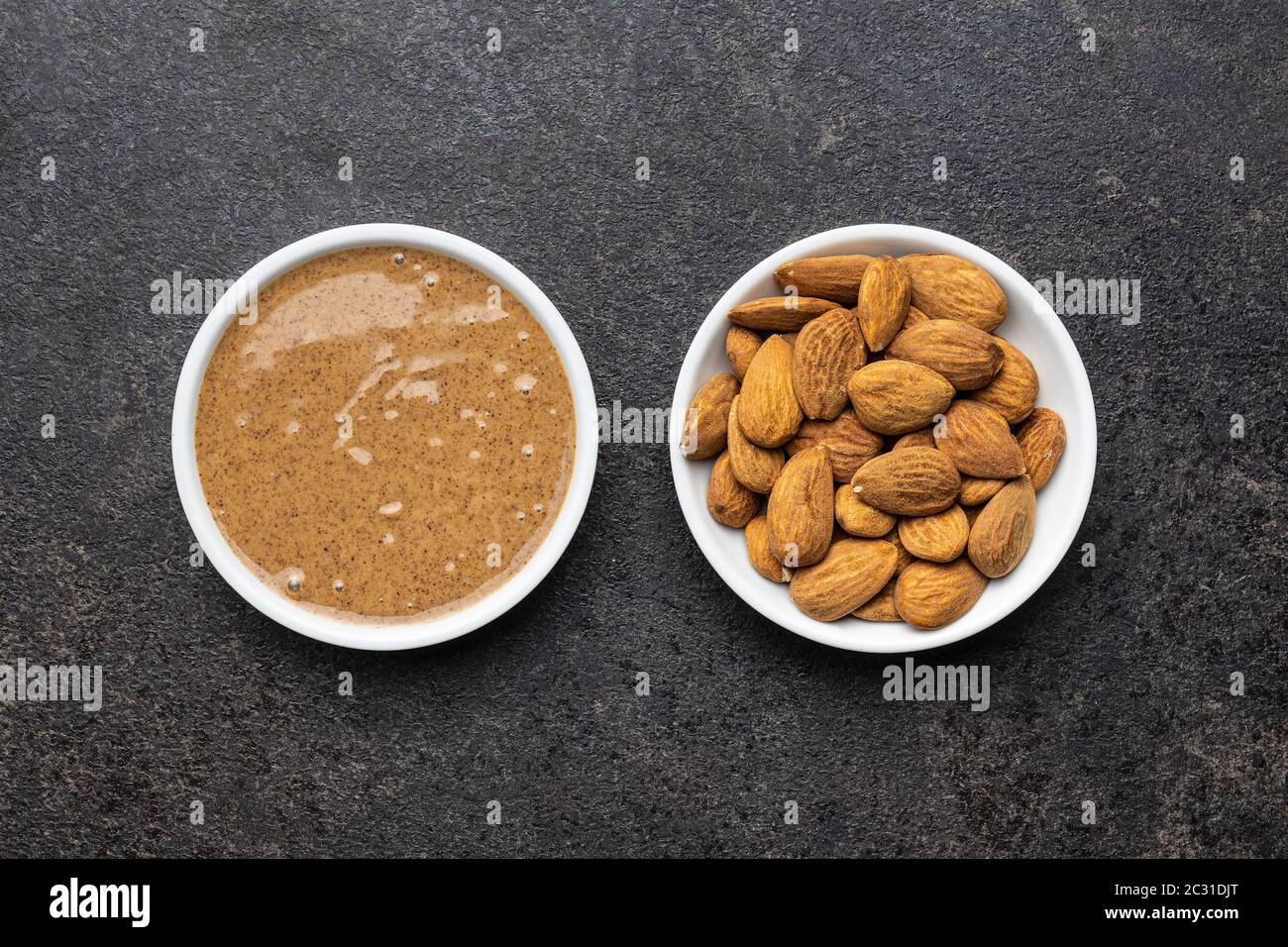 Top view almond black hi-res stock photography and images - Alamy