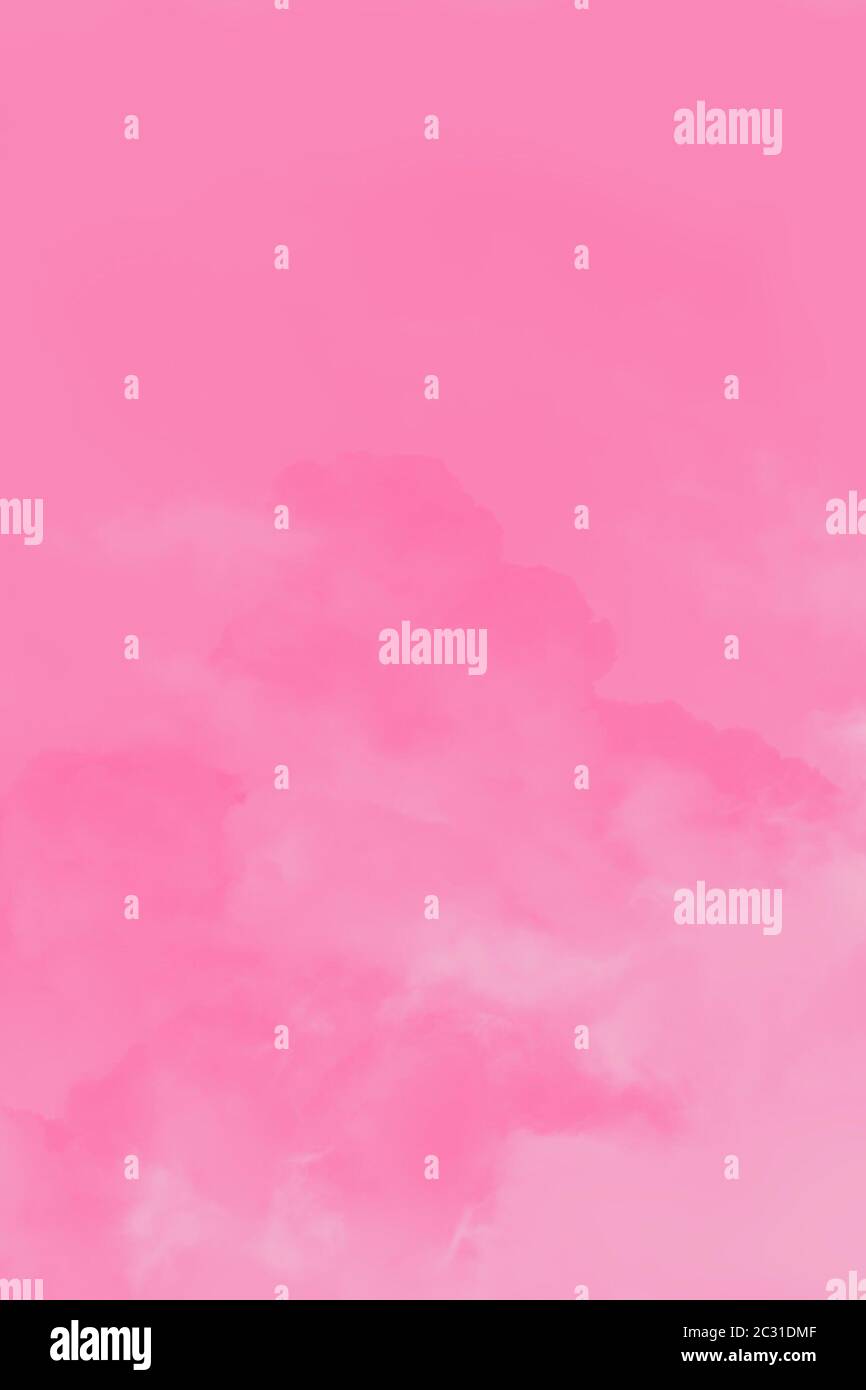 Beautiful pink sky with clouds, pink toned Stock Photo - Alamy