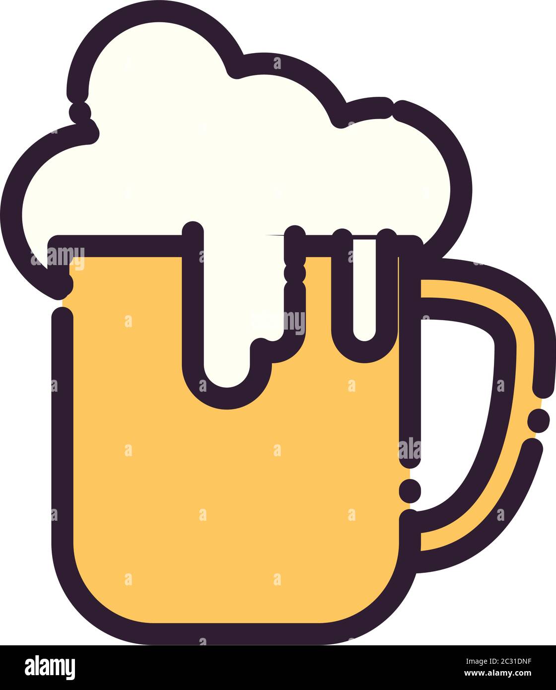 Beer glass fill and line style icon design, Pub alcohol bar brewery ...