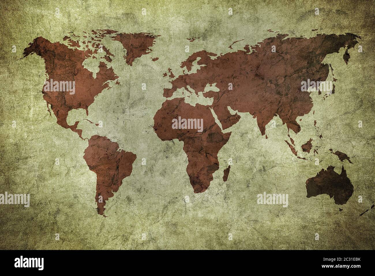 grunge map of the world Stock Photo - Alamy