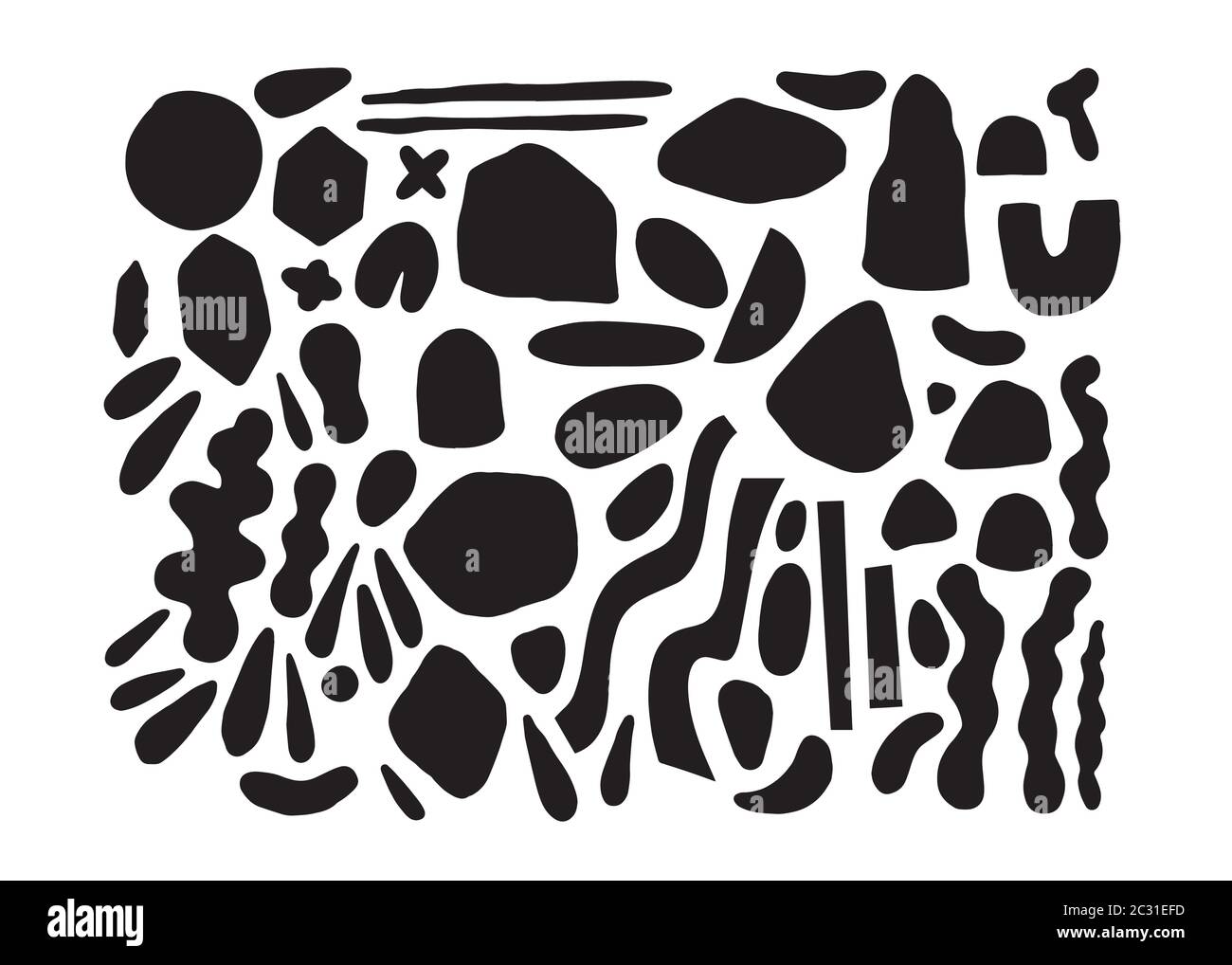 Black paint abstract shapes vector image Stock Vector Image & Art - Alamy