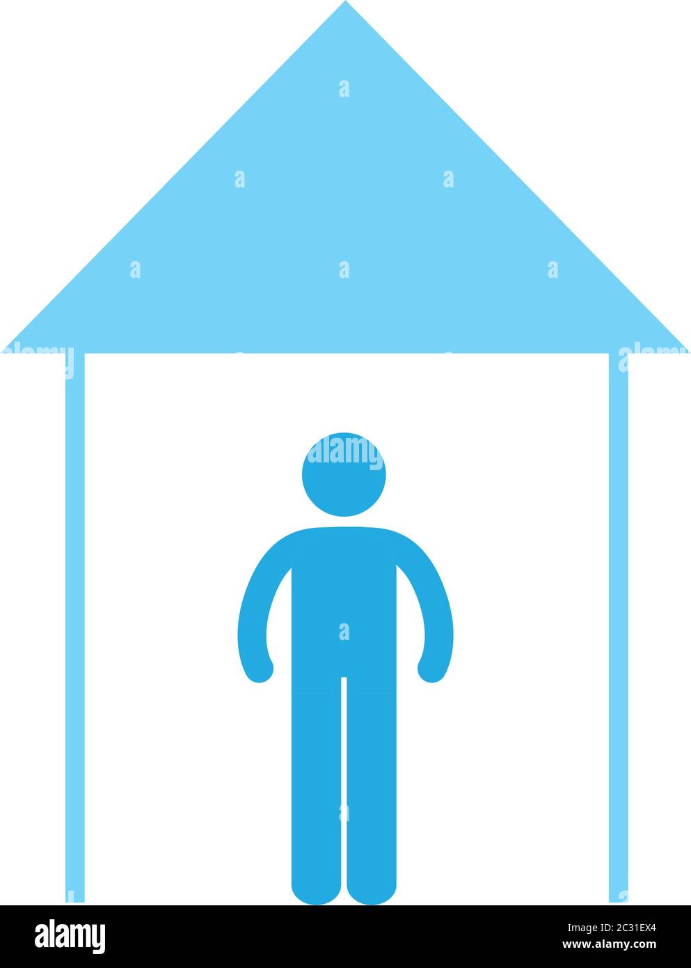 Avatar inside house flat style icon design of Person profile social ...