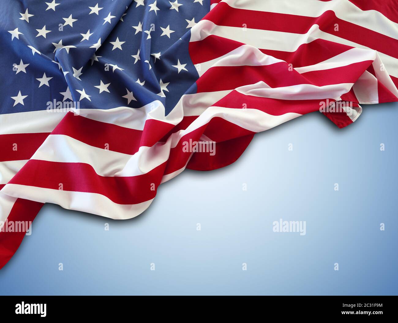 American flag on blue background Stock Photo - Alamy