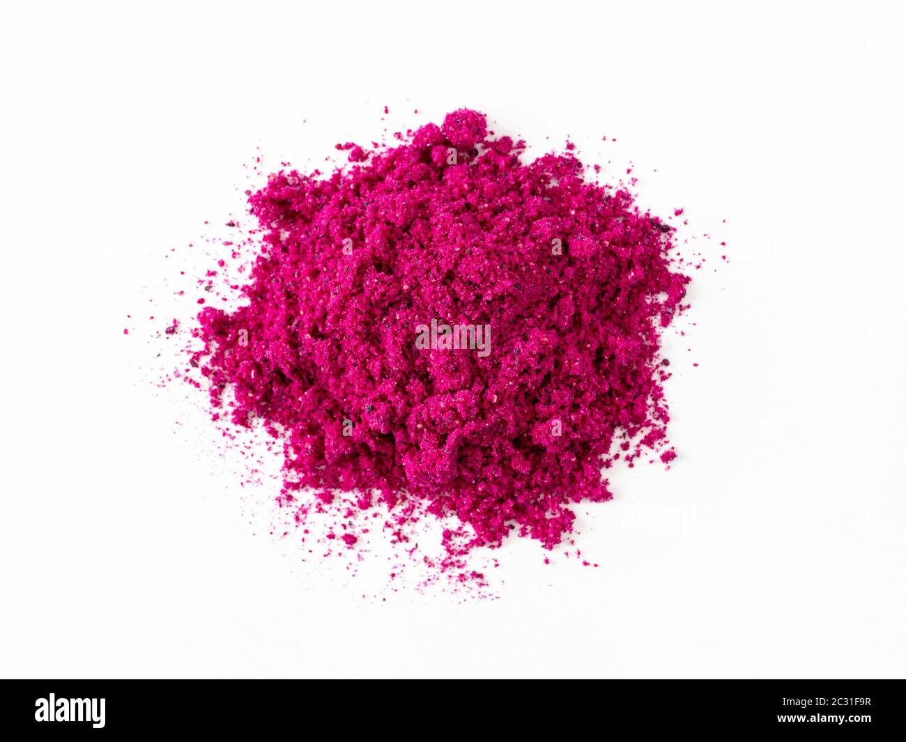 dragon fruit powder isolated on white background Stock Photo - Alamy