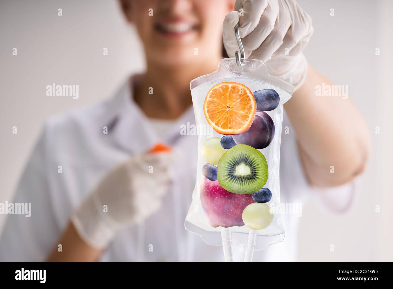 IV Drip Vitamin Infusion Therapy Saline Bag Stock Photo - Alamy