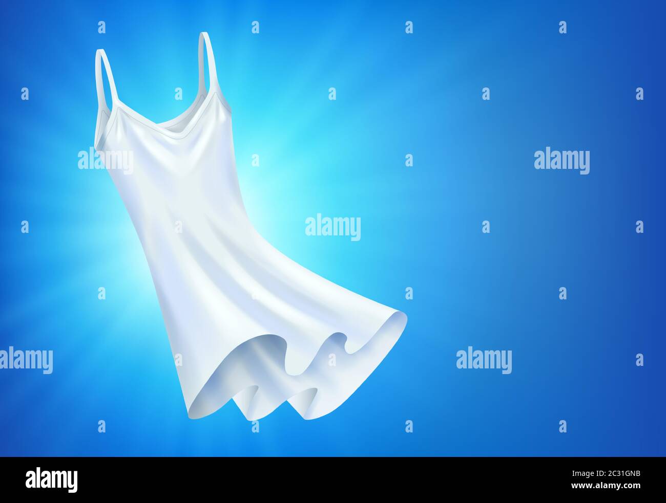 Light blue silk dress Stock Vector Images - Alamy