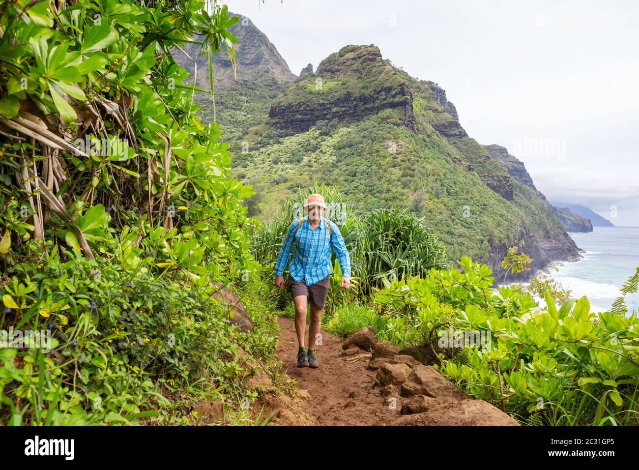 Hike in Hawaii Stock Photo - Alamy