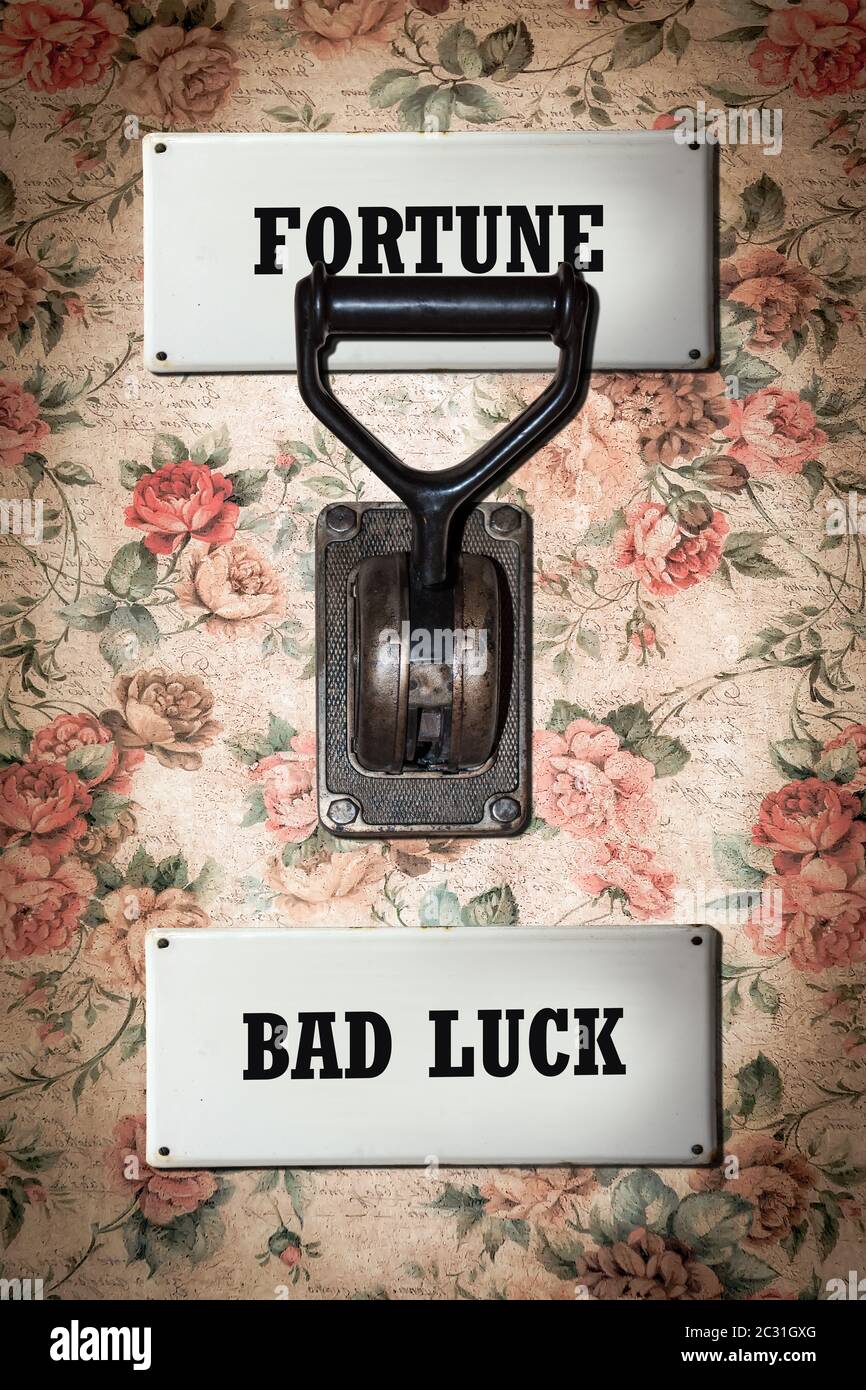 Street Sign Fortune versus Bad Luck Stock Photo - Alamy