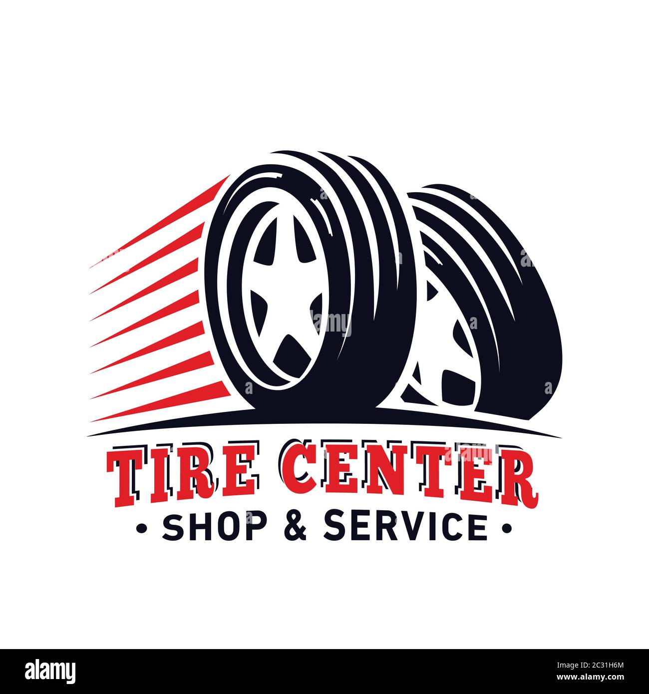 Tire Center Design Template Tire Shop And Service Vector And