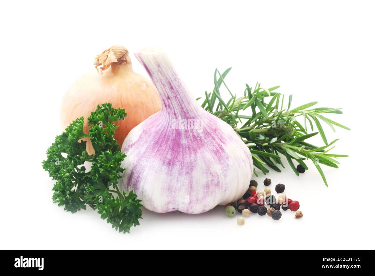 Basic Food Ingredients Isolated On White Stock Photo - Alamy