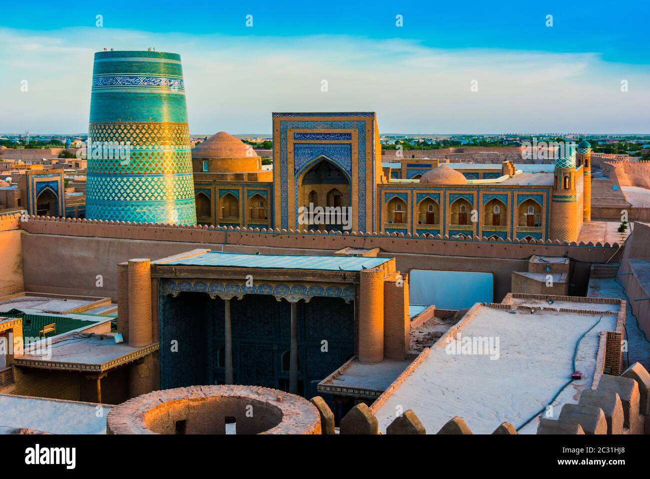 Historic architecture of Itchan Kala, walled inner town of the city of ...