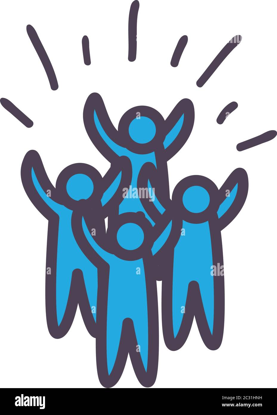 Winners avatars line and fill style icon design, Winner first position ...