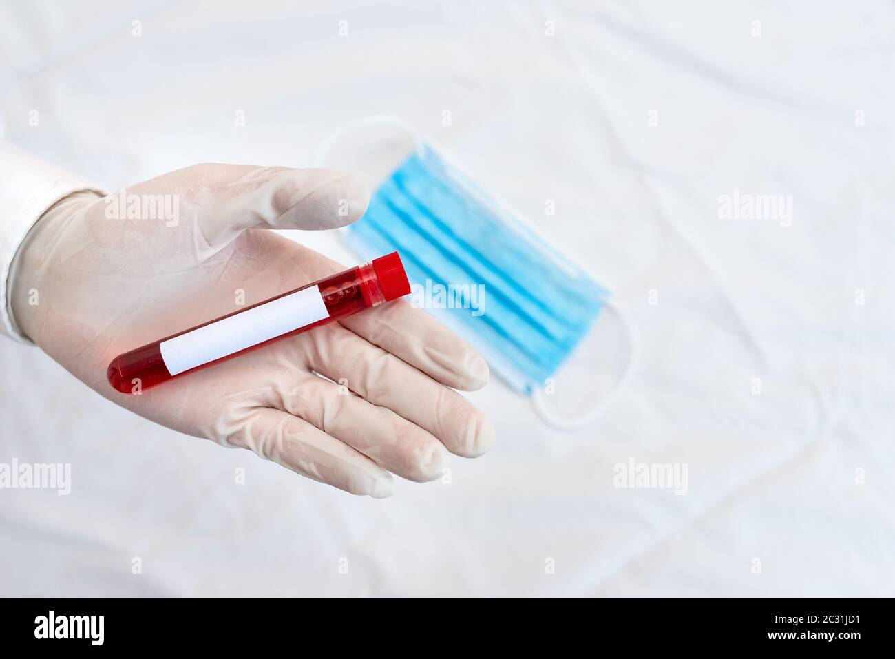 Extracted Blood Sample Vial Ready For Medical Diagnostic Examination ...