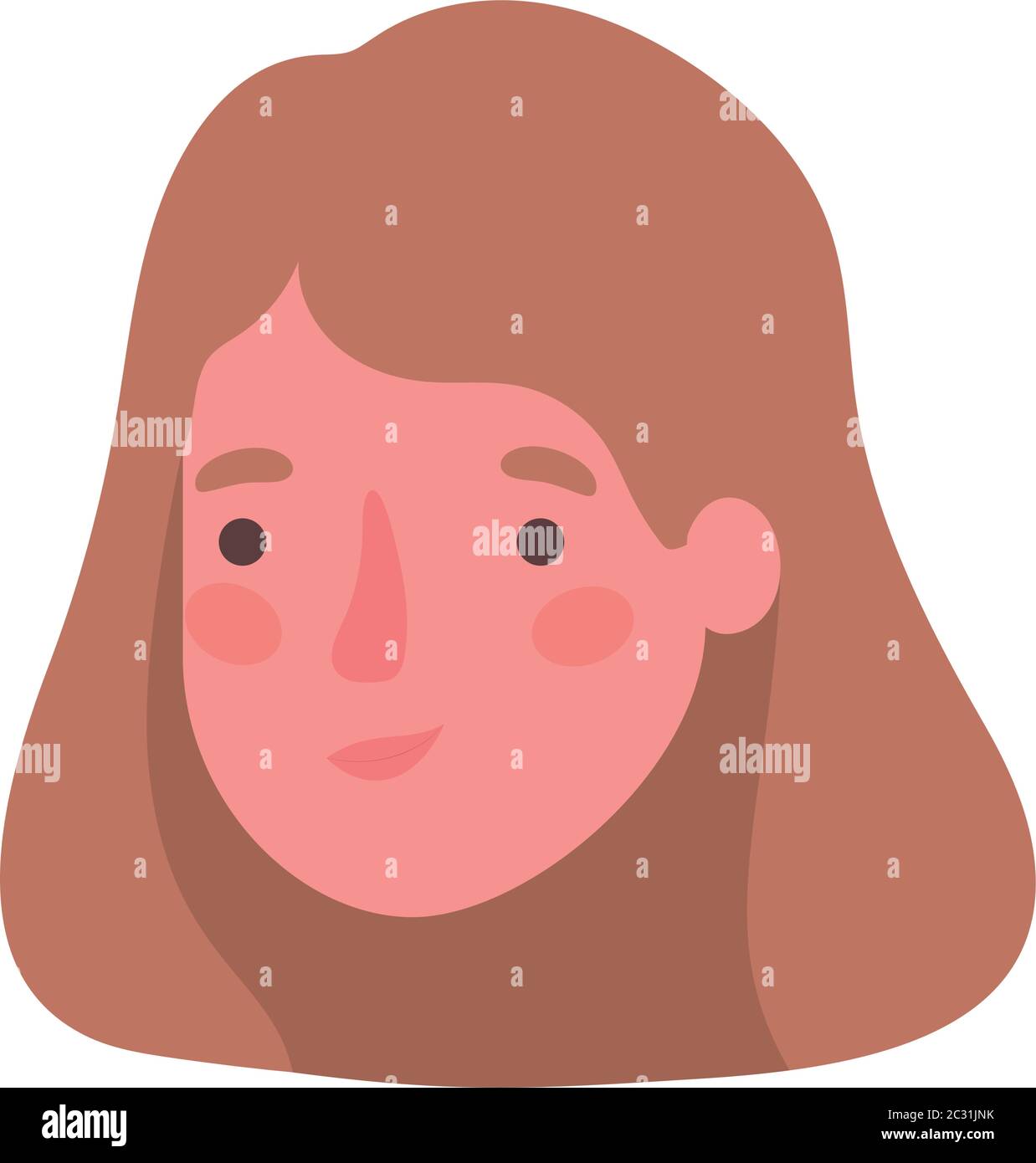 Head woman cartoon design, Girl female person people human and social ...