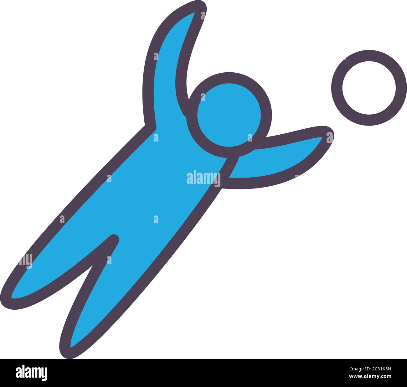 avatar player with ball line and fill style icon design, Soccer ...