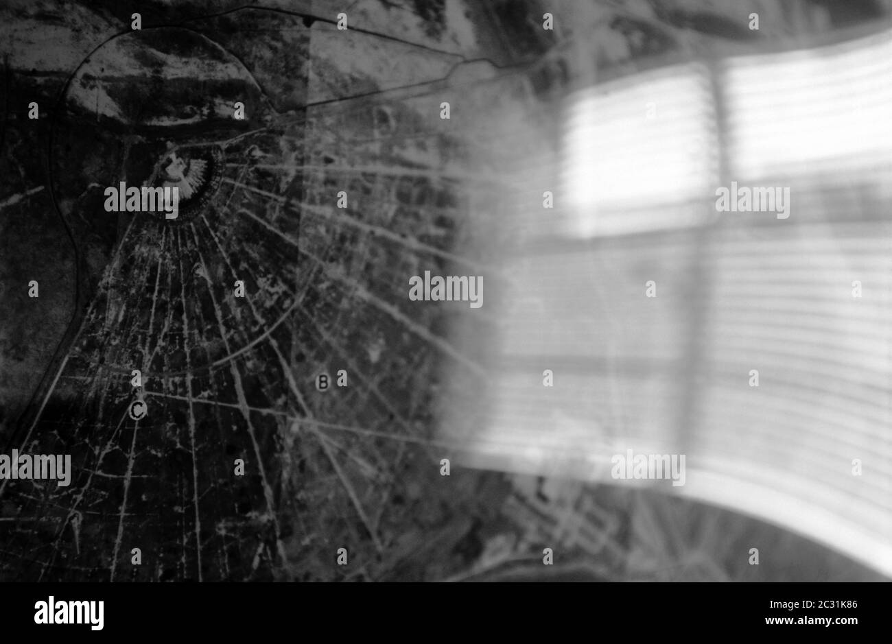 Black and White arial photograph of the top secret Cobra Mist radar ...