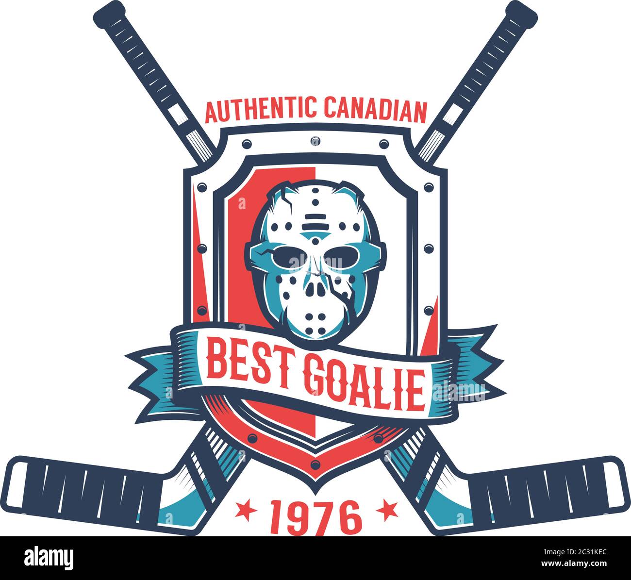 Retro logo of the hockey goalkeeper Stock Vector Image & Art - Alamy