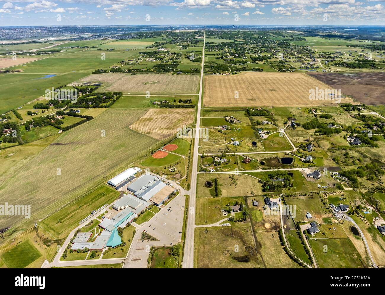 The community of Springbank near Calgary, Alberta with Springbank High ...