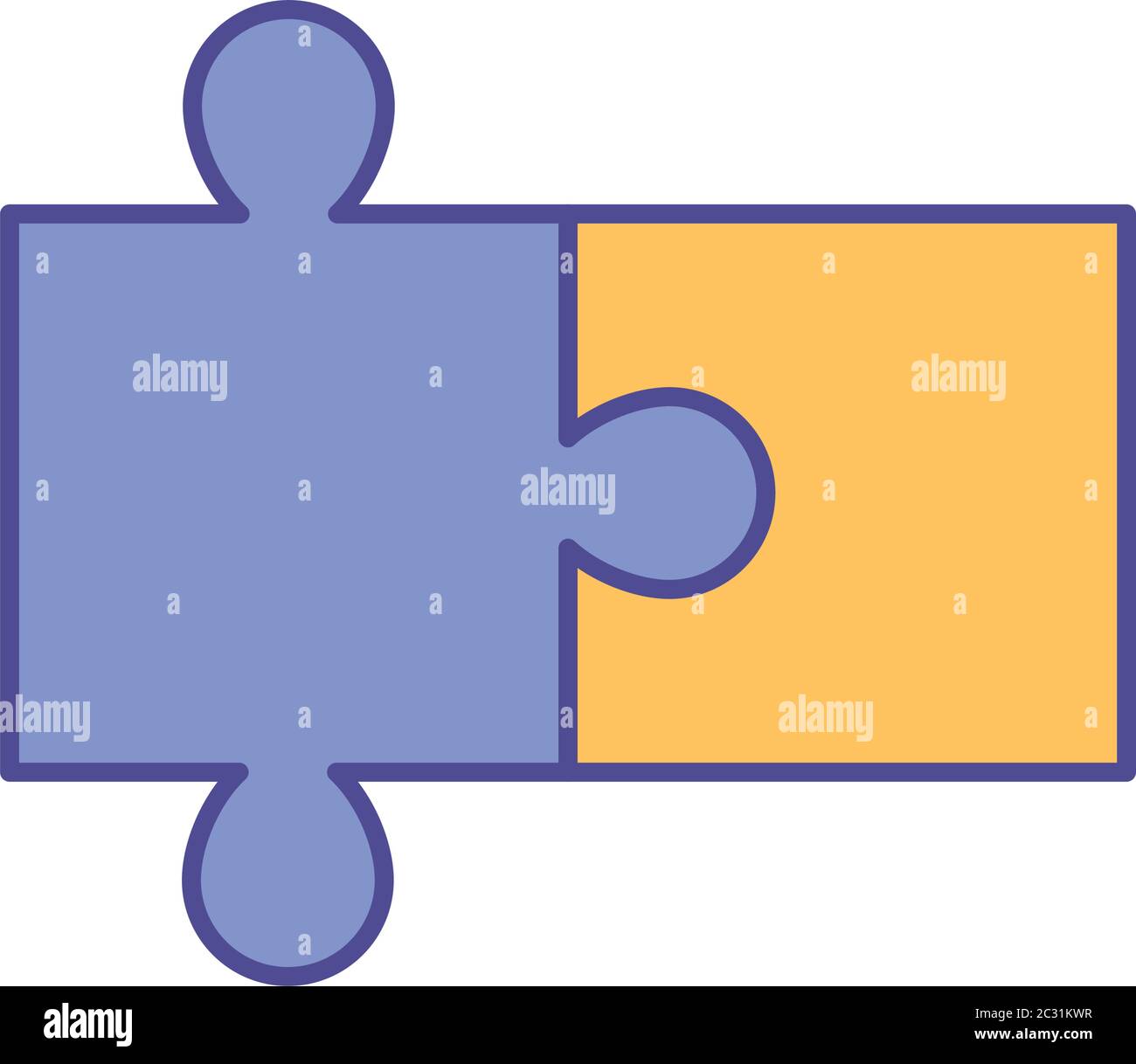 Puzzle Line And Fill Style Icon Design Jigsaw Game Object Teamwork