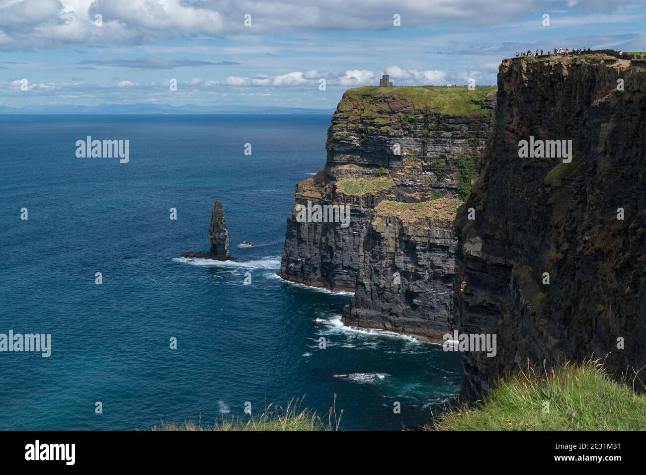 View of the world famous Cliffs of Moher in county Clare Ireland ...