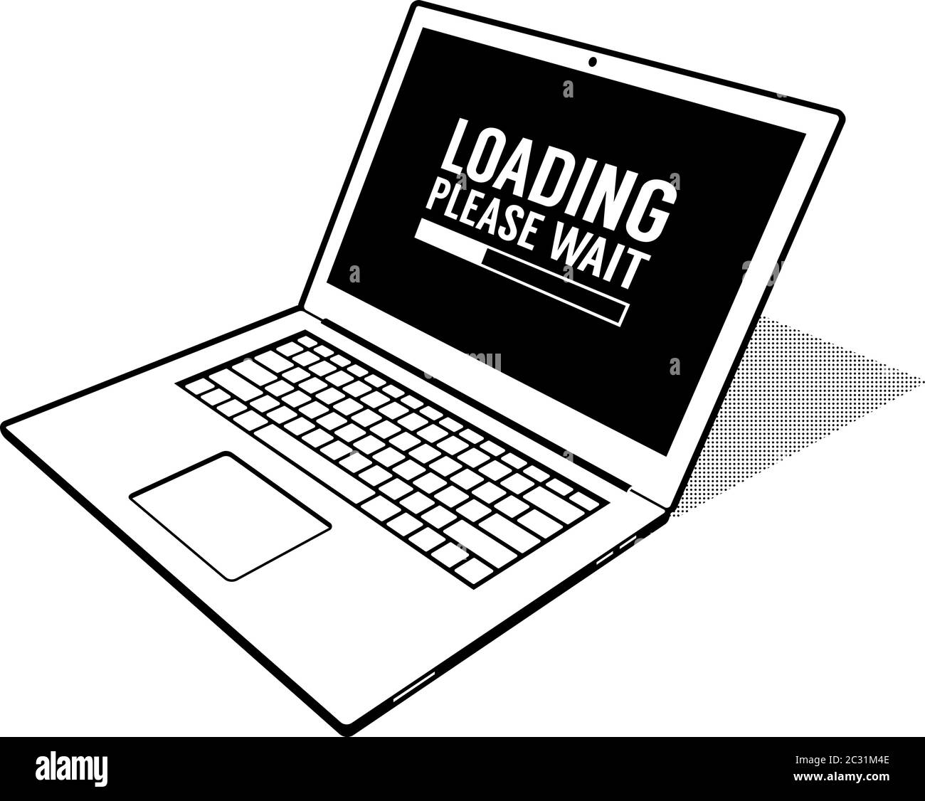 Abstract laptop is loading 3d vector illustration Stock Vector Image ...