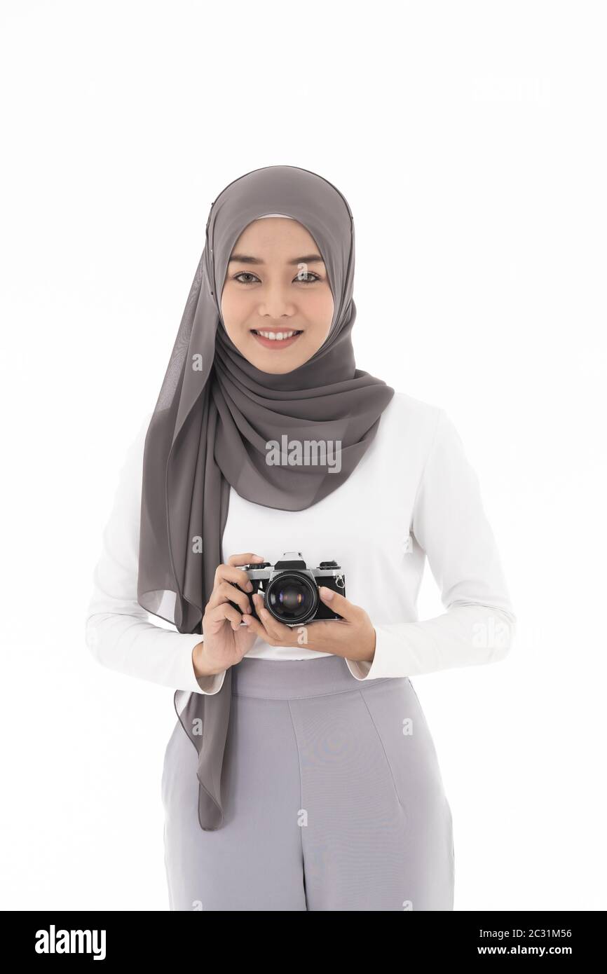 Muslim girl Camera Stock Photo - Alamy