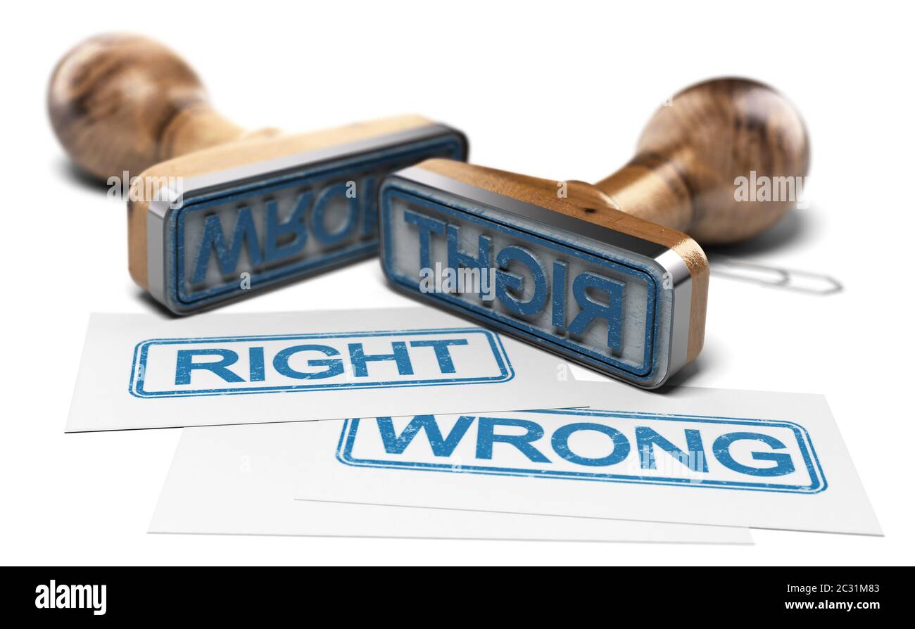 3D illustration of two rubber stamps over white background and business ...